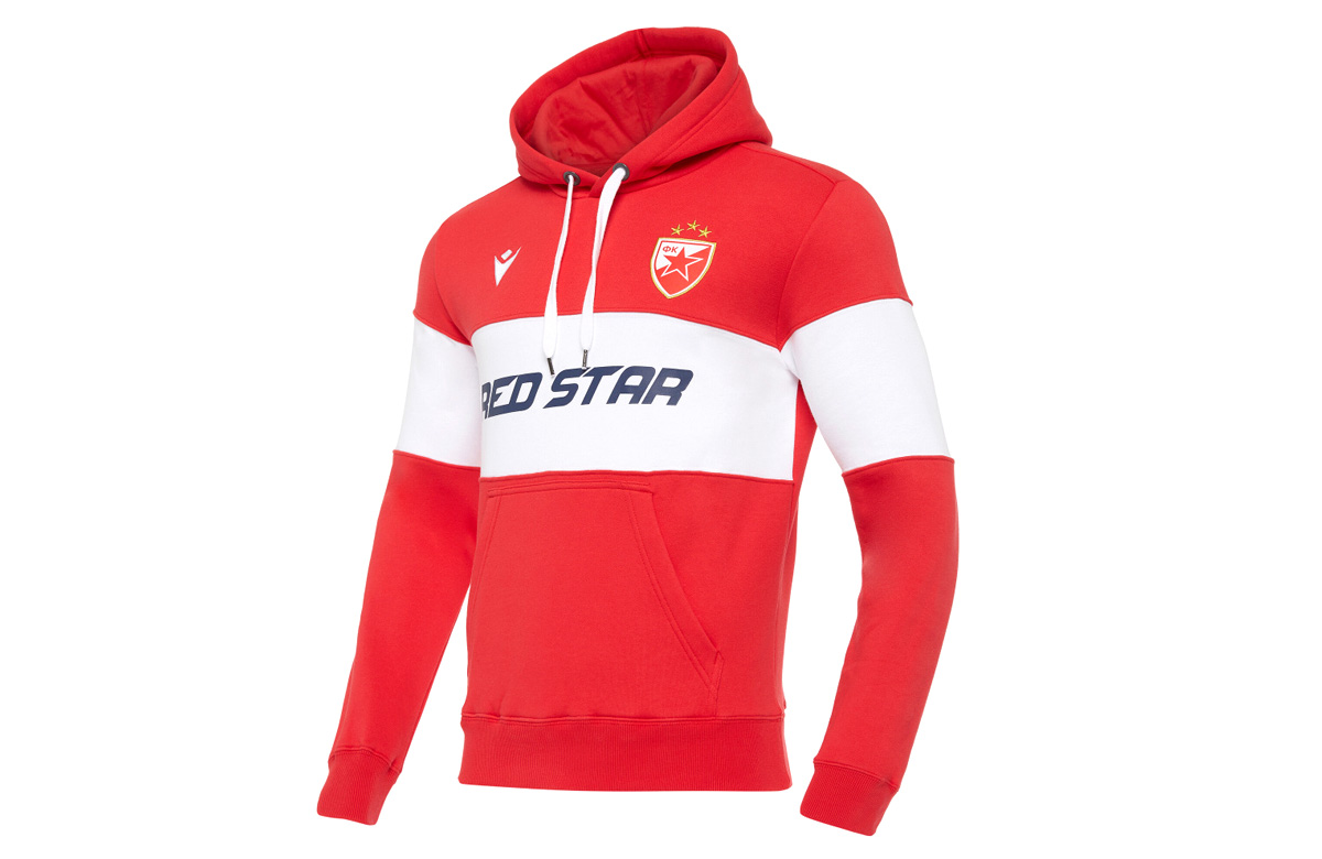 FC RED STAR MACRON- JACKET WITH HOOD FOR ADULTS - GolgeterShop
